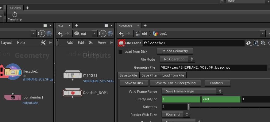 Houdini Timestamp Shelf Tool
