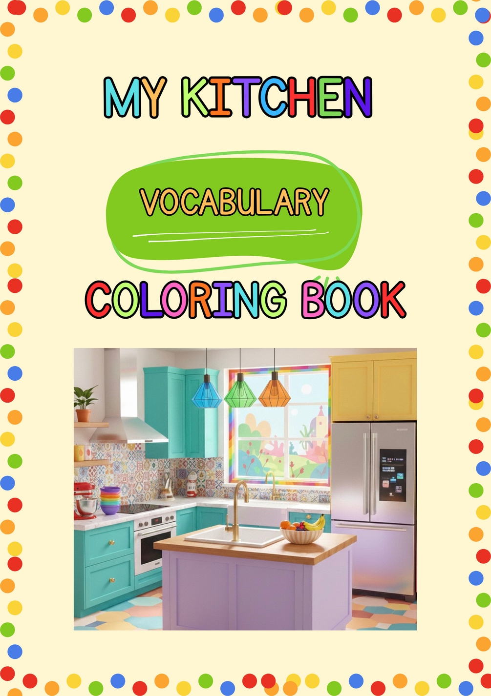 kitchen vocabulary coloring book