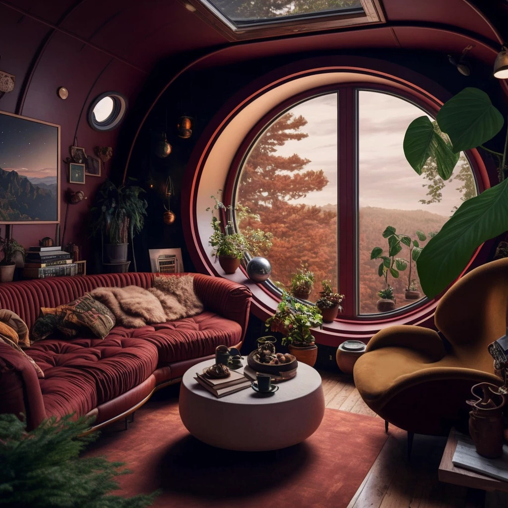 cozy living room midjourney prompts free