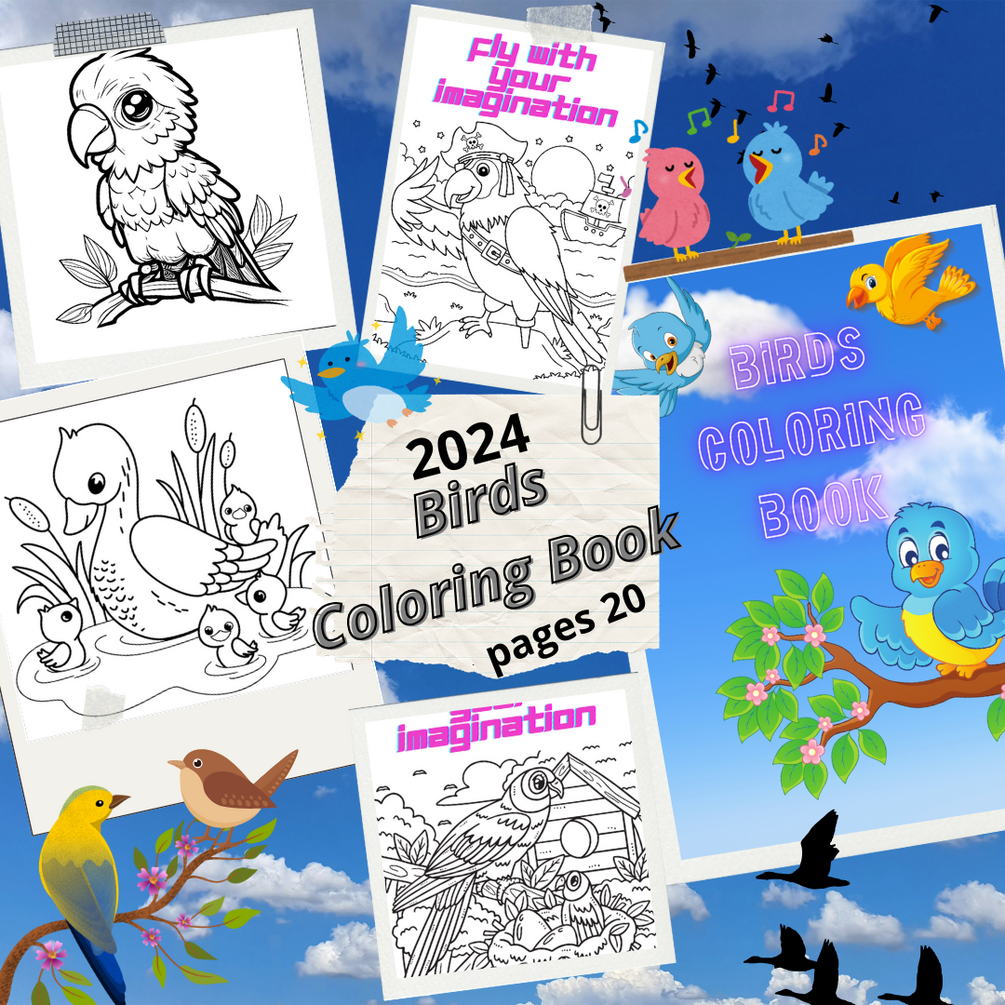 Beautiful birds coloring book