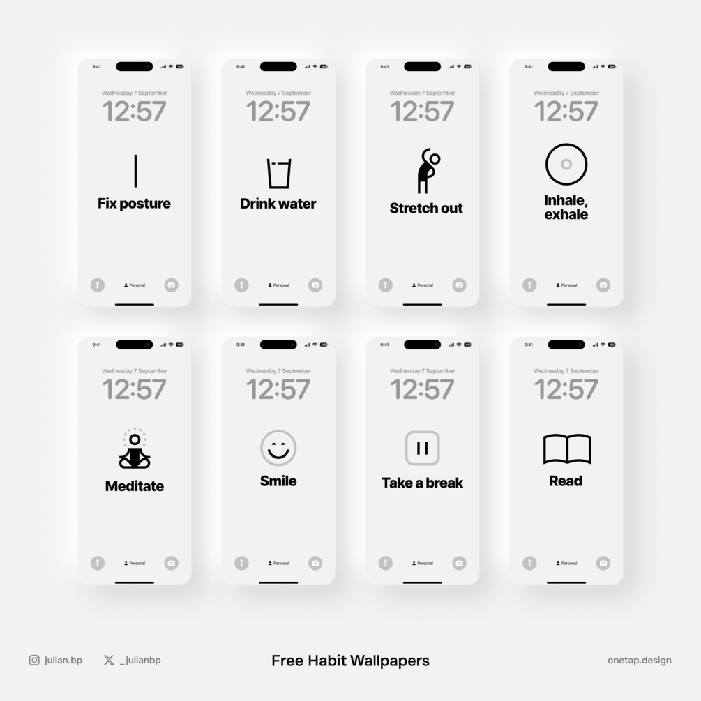 Habit Wallpapers: Motivation and discipline from your screen