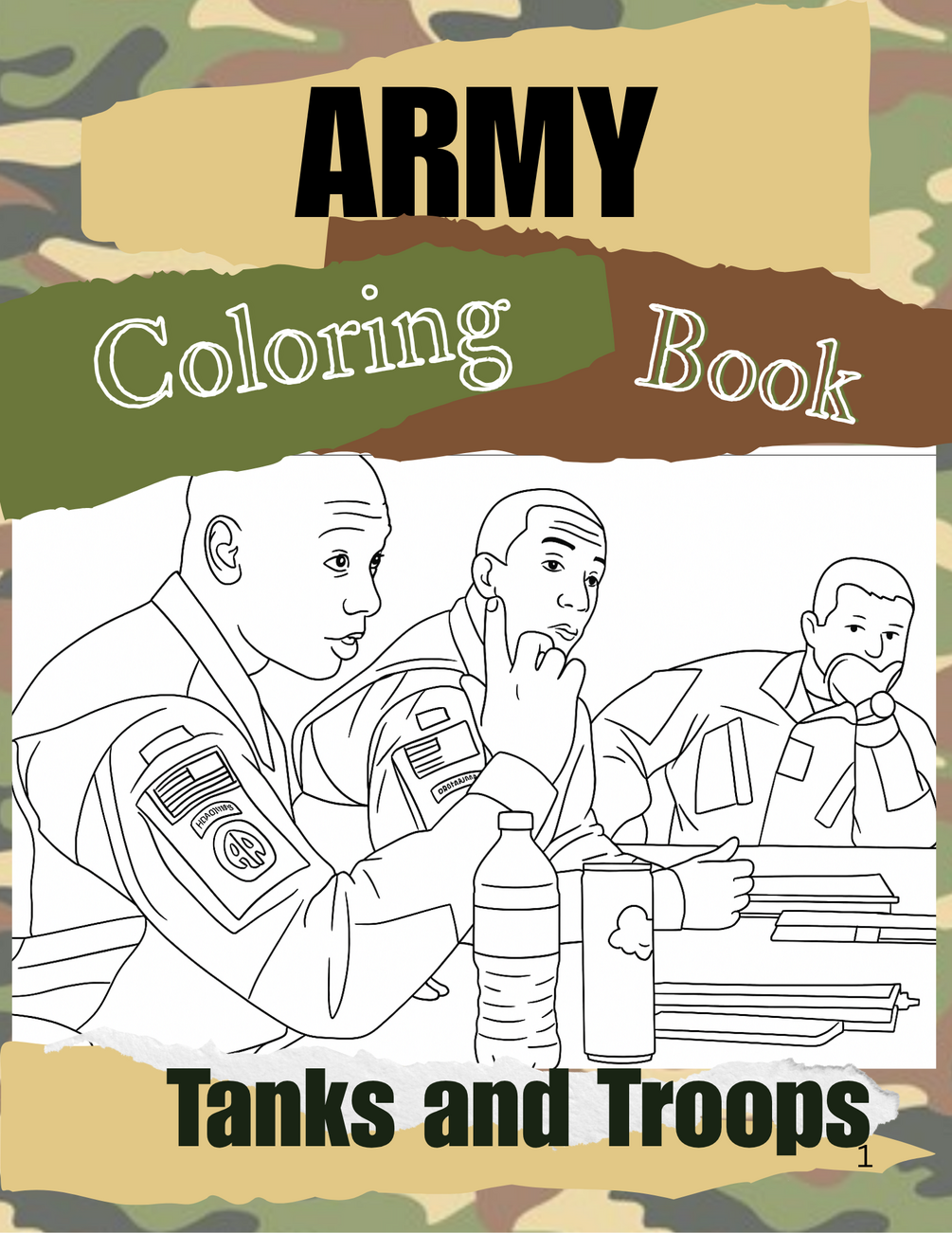 Army Coloring Book: Tanks and Troops