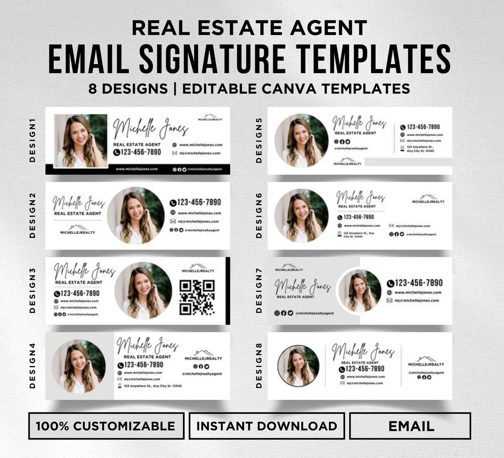 Email Signature Template Bundle Gmail Email Signature Real Estate ...