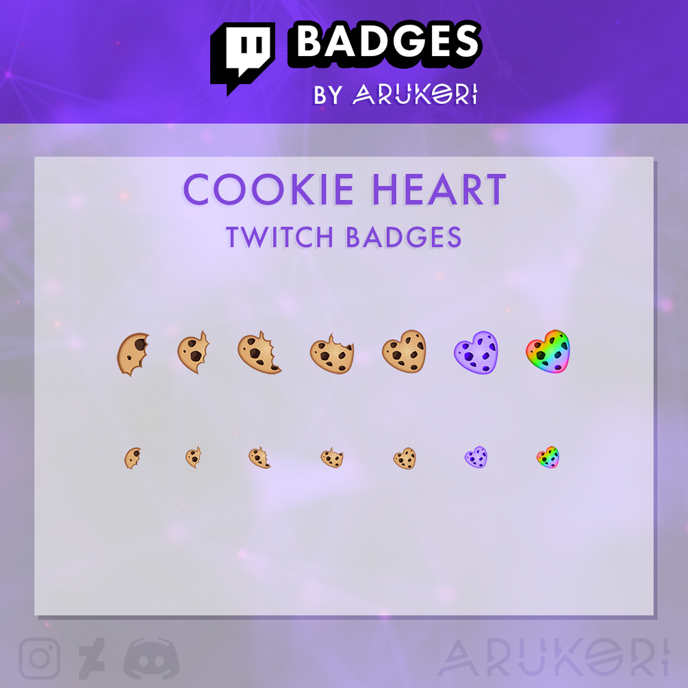 Cookie Heart Twitch Badges