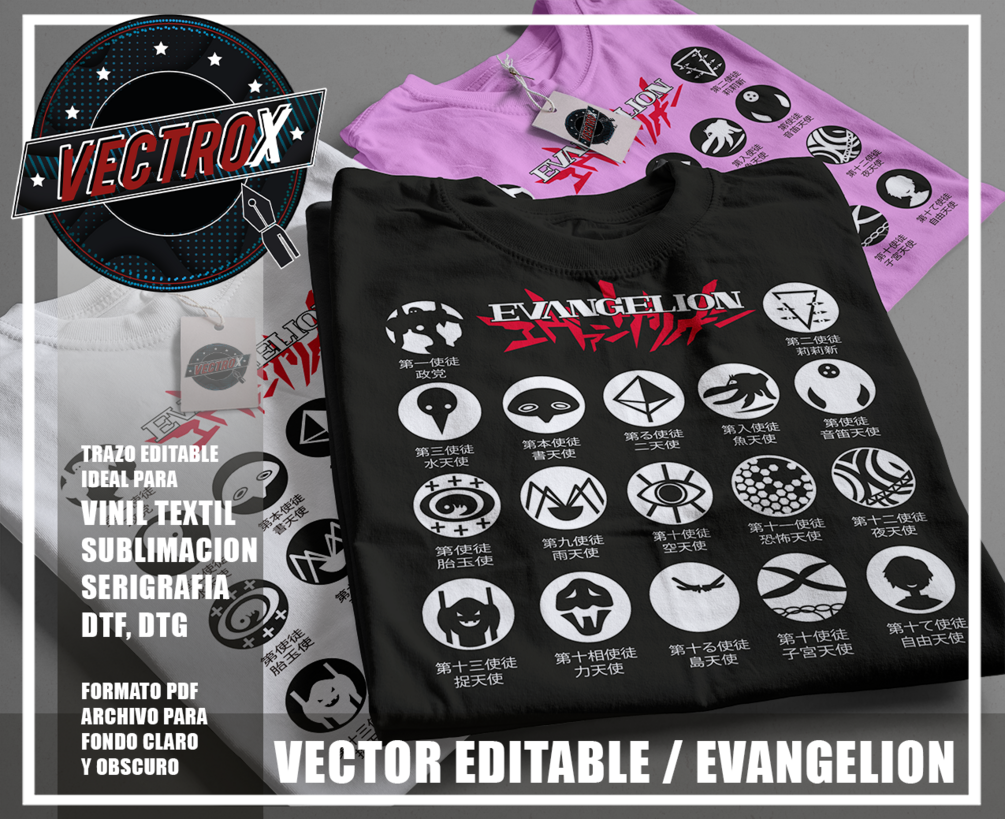 Vector Editable - Evangelion Circulos