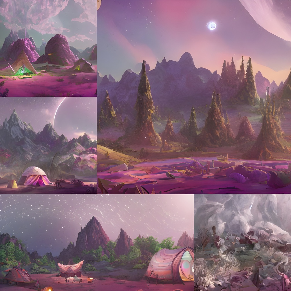 An Alien Camp v2 - Digital Art Collection