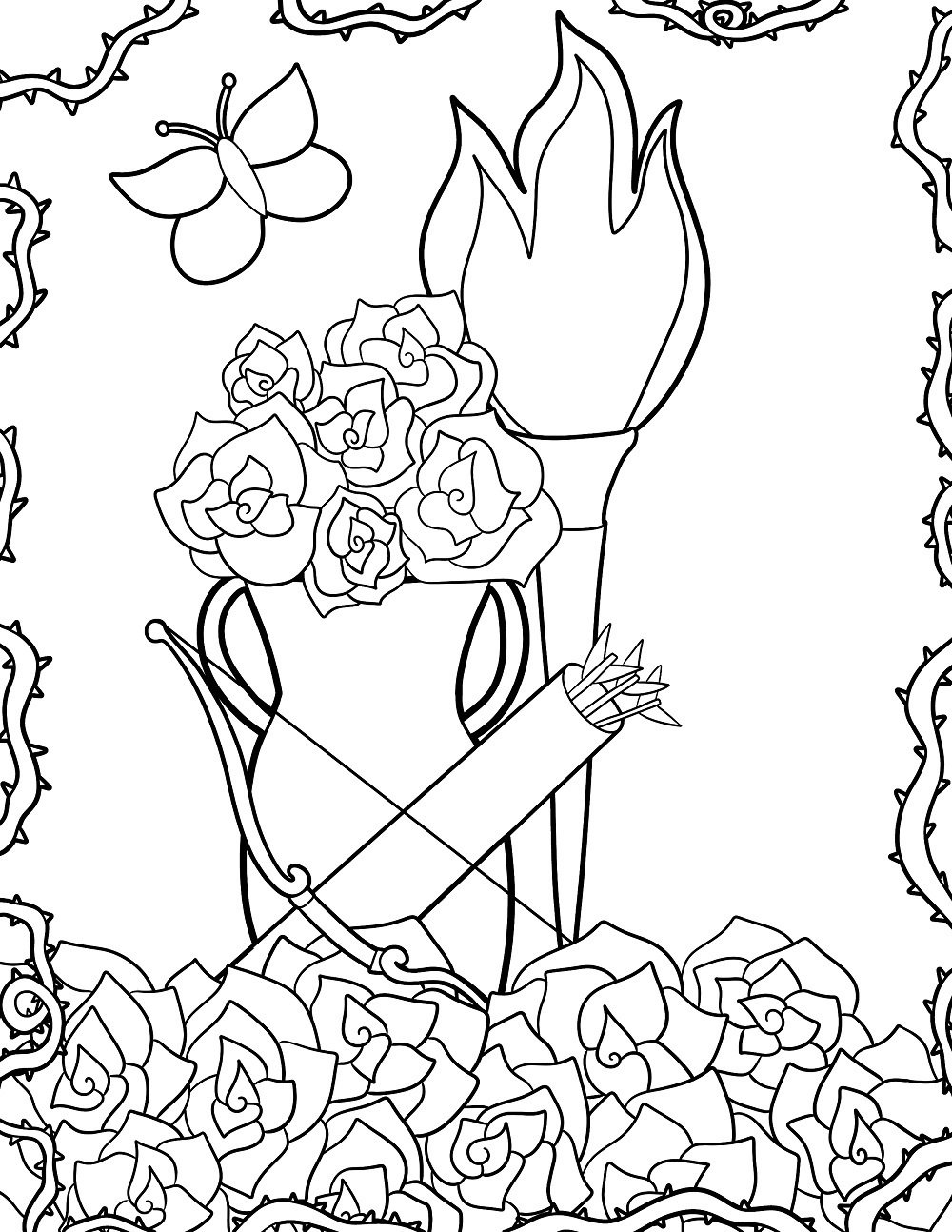 Eros Coloring Page
