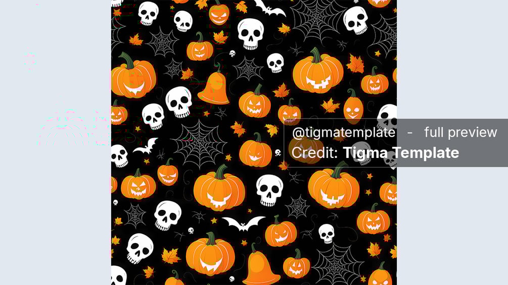 Free Halloween Pattern: Pumpkins, Skulls, and More