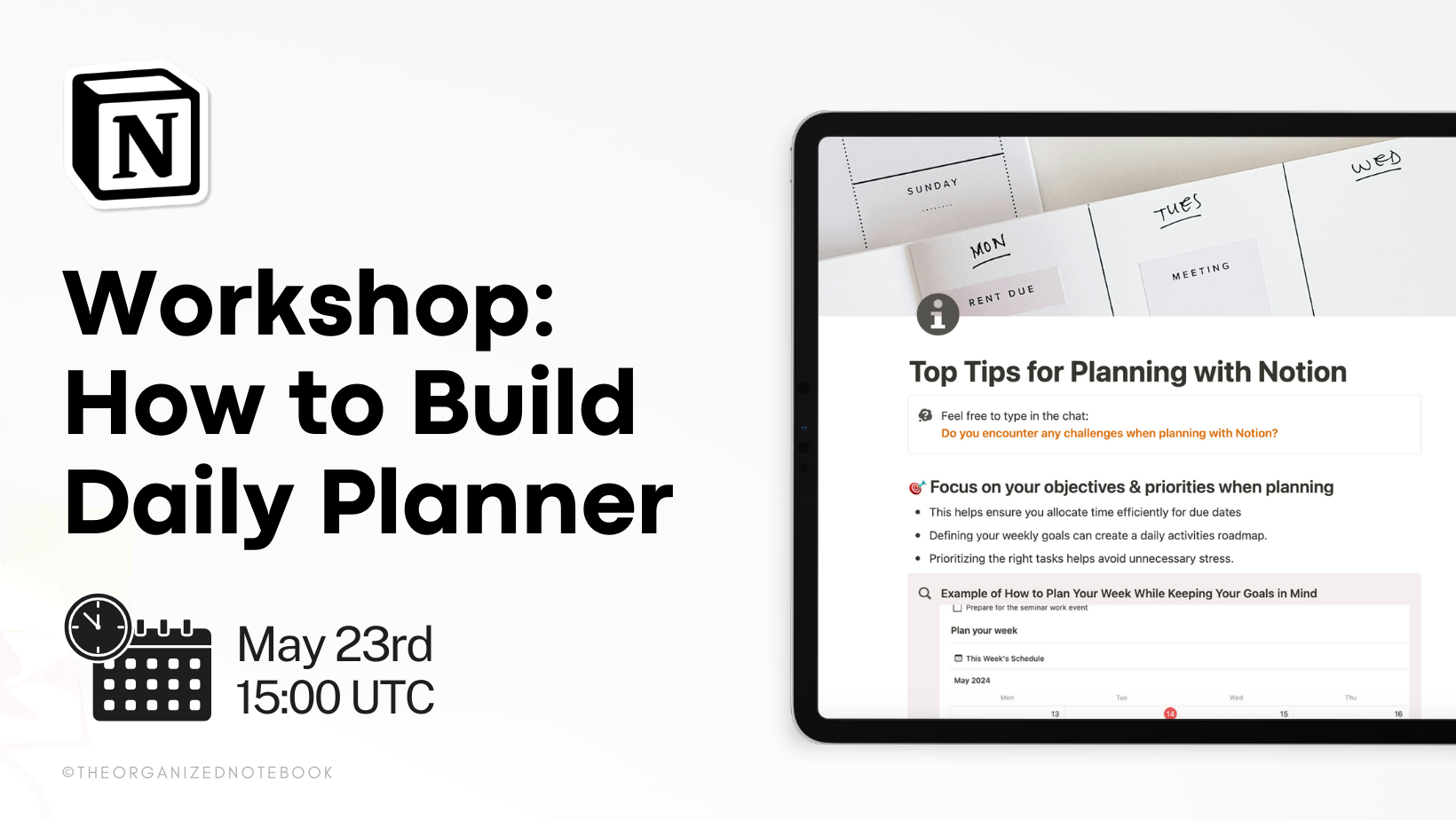 📅 Plan your day with Notion!? (+ Free Template) - The Organized Notebook