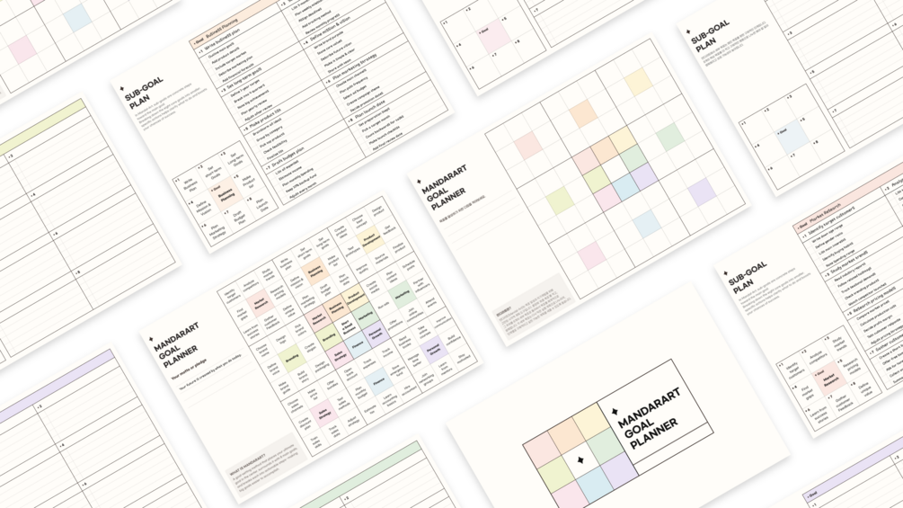[morinote] Mandala Chart Goal Digital Planner