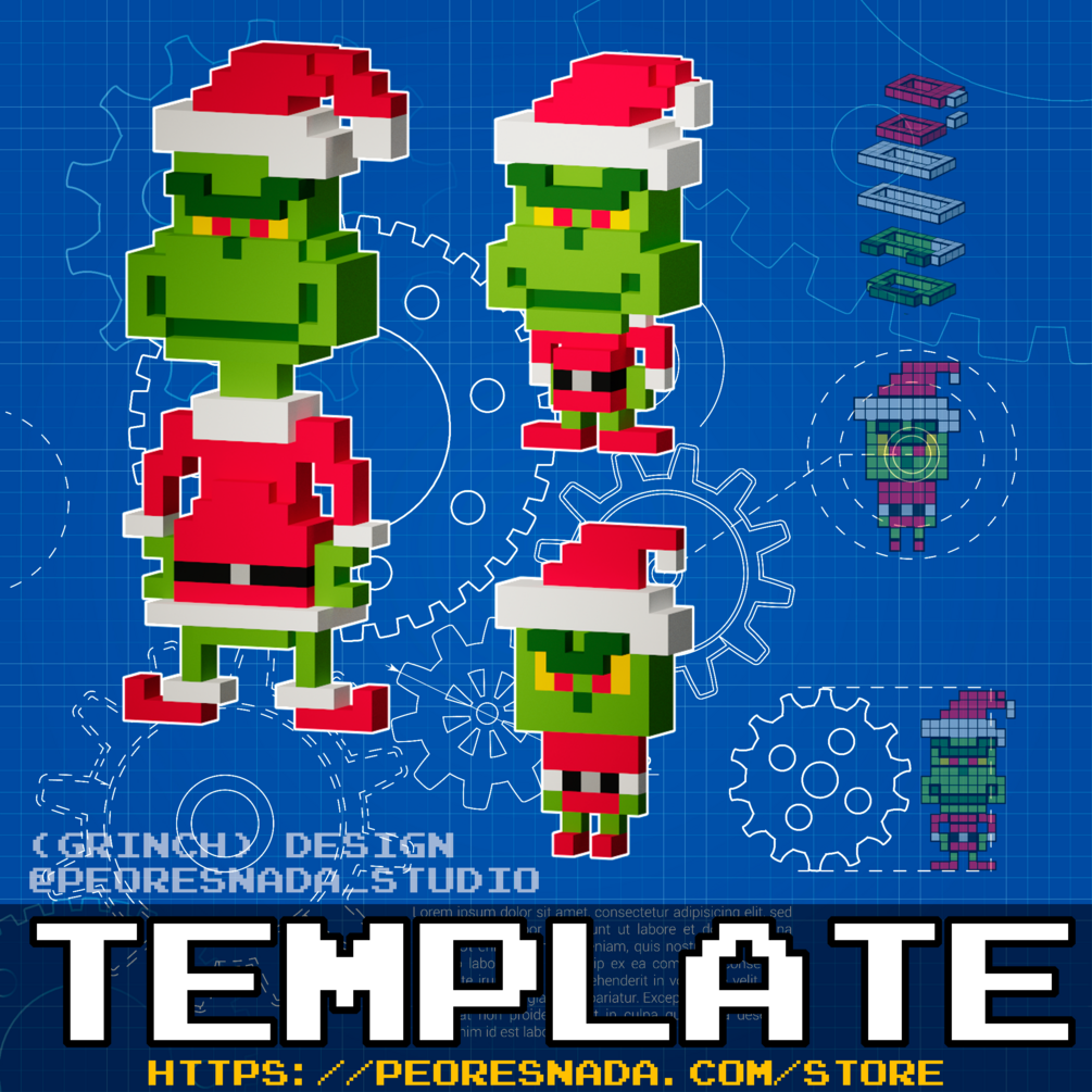 The Grinch 2D/3D Template