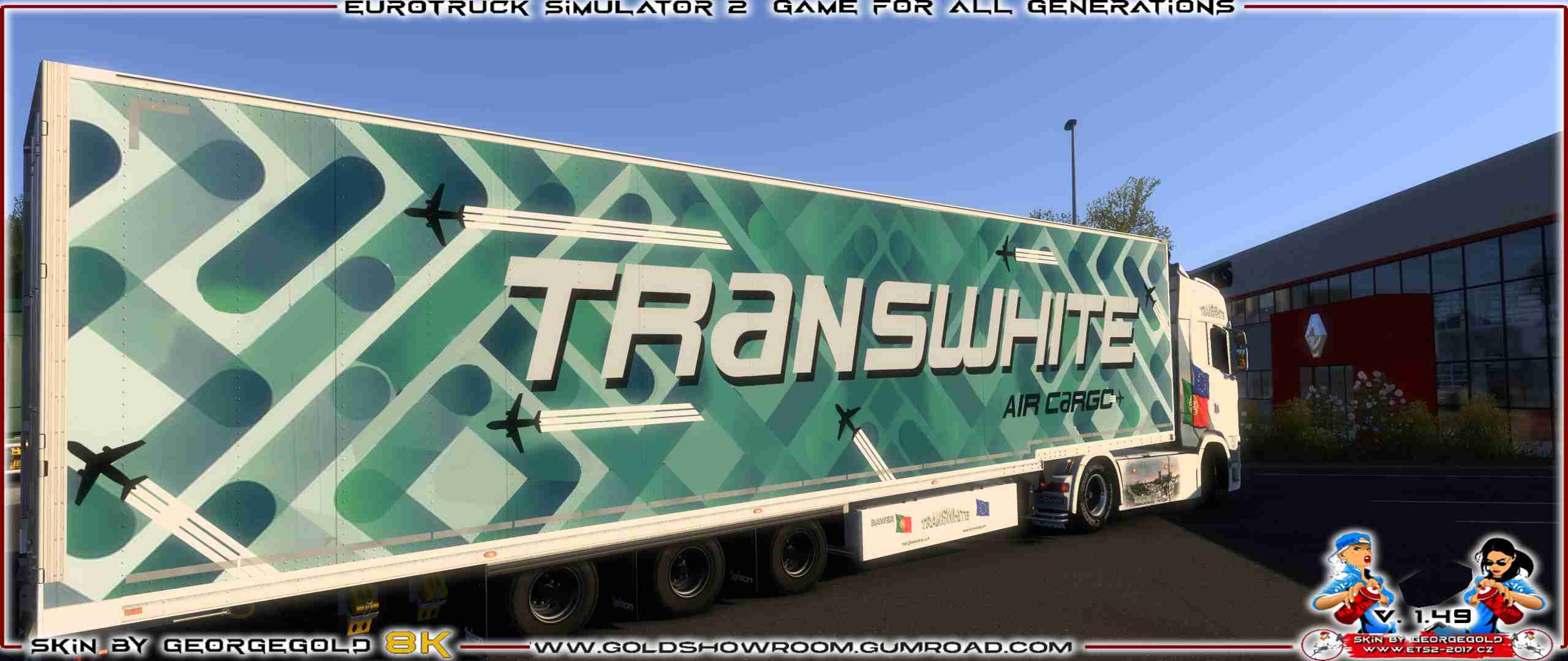 ETS 2 Skin Combo Scania S NG Transwhite 1+2