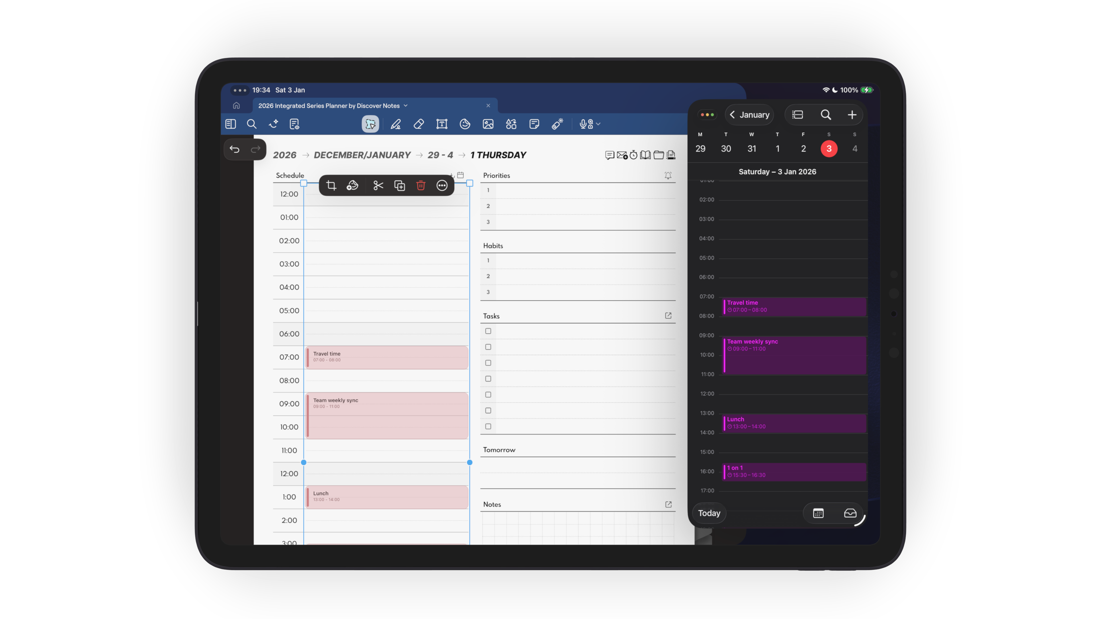 2026 Digital Planner with Two-Way Apple Calendar Integration