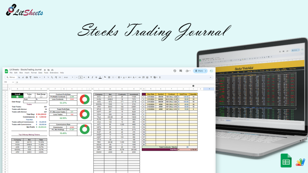 Stocks Trading Journal | Google Sheets