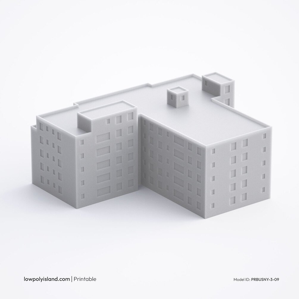 Miniature Building Printable 3D Model (PRBUSNY-3-09)