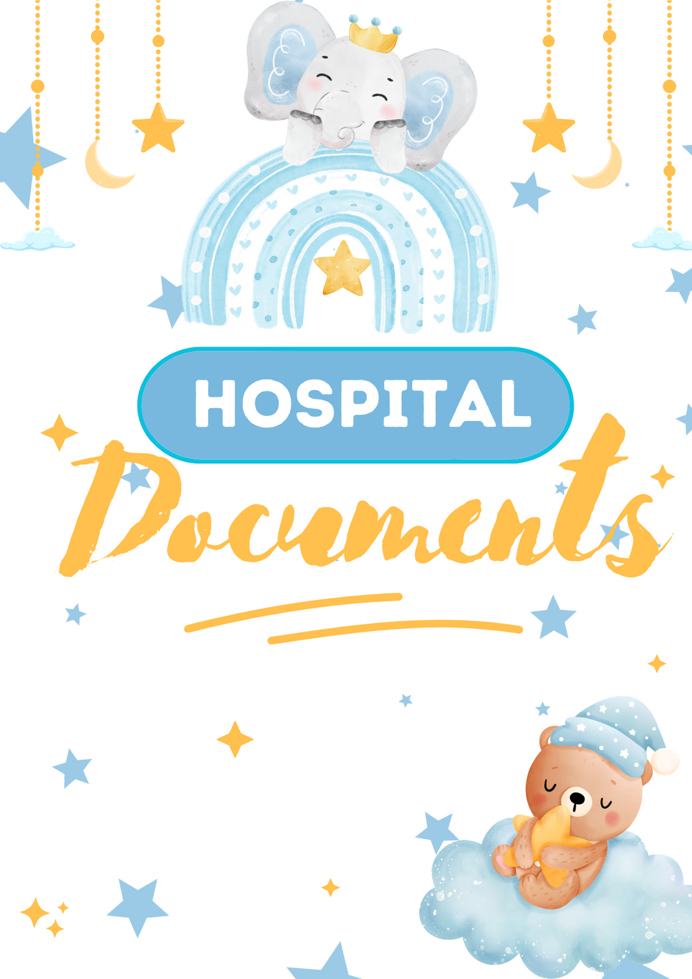 HOSPITAL BAG CHECKLIST & DOCUMENTS LABEL