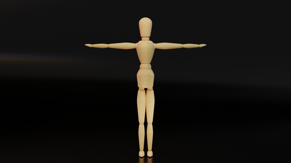 Wood stickmen from ikea 3d model ikea