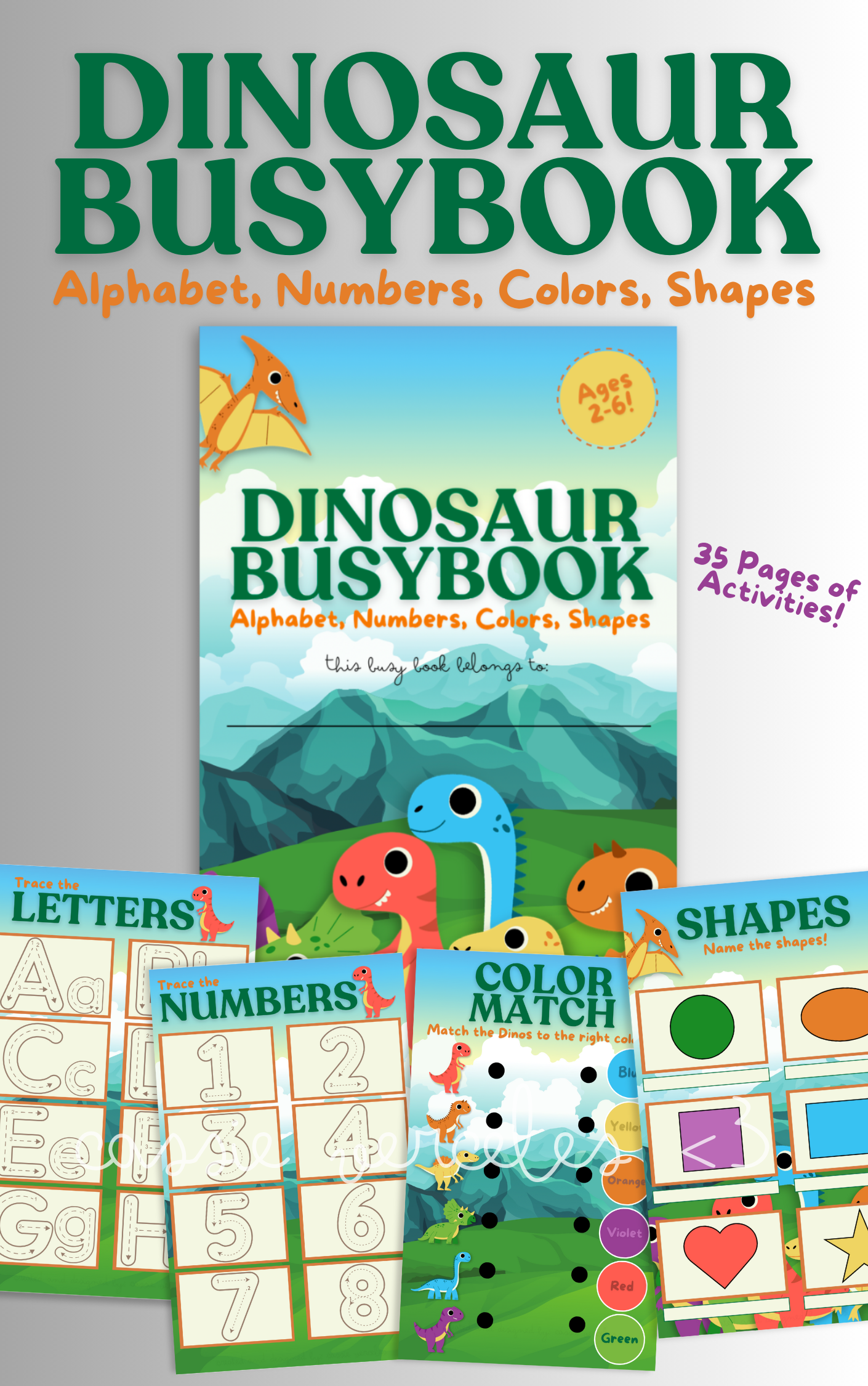 Dinosaur Adventure Kids Activity / Busy Book