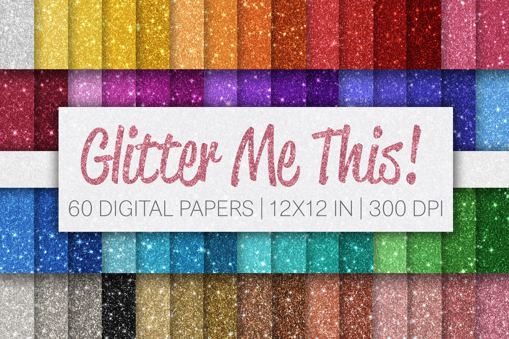 Digital Glitter Papers | 60 sparkly Background Textures