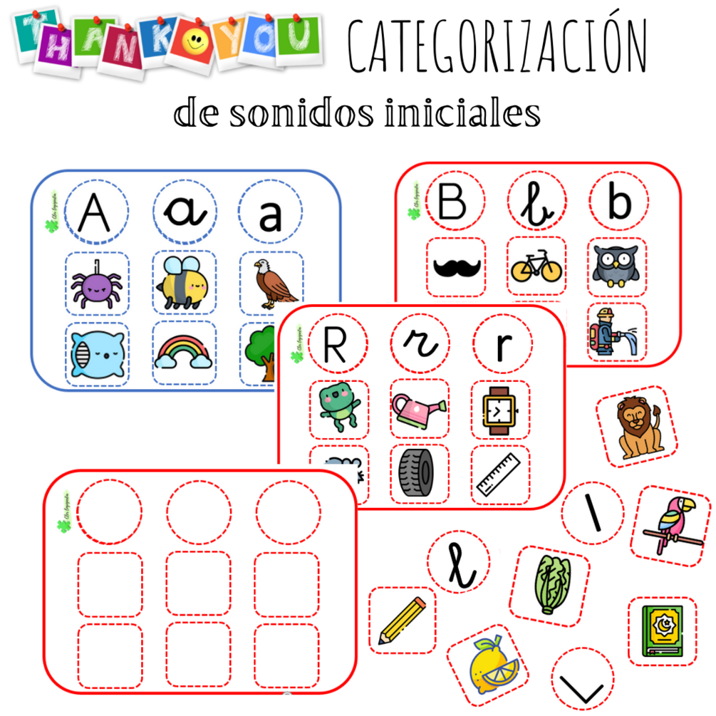 Categorización de sonidos iniciales