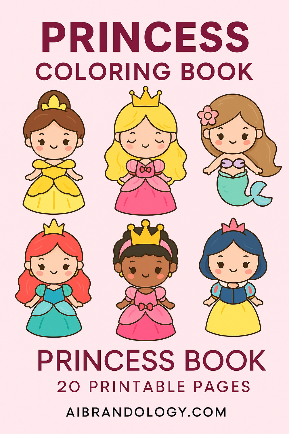 👑 Princess Coloring Book – 200 Pages of Magical Fun! Bring fairytales ...