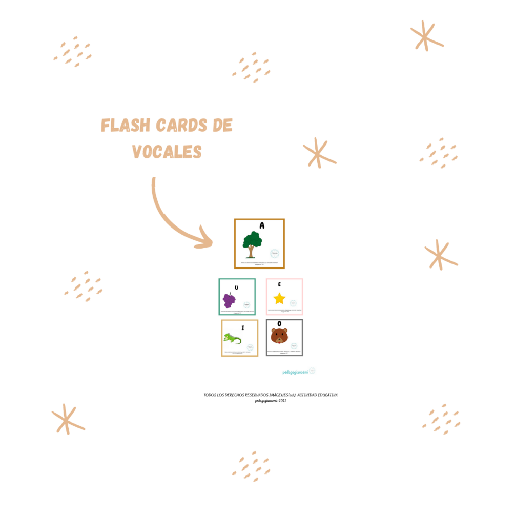 Flash cards de vocales
