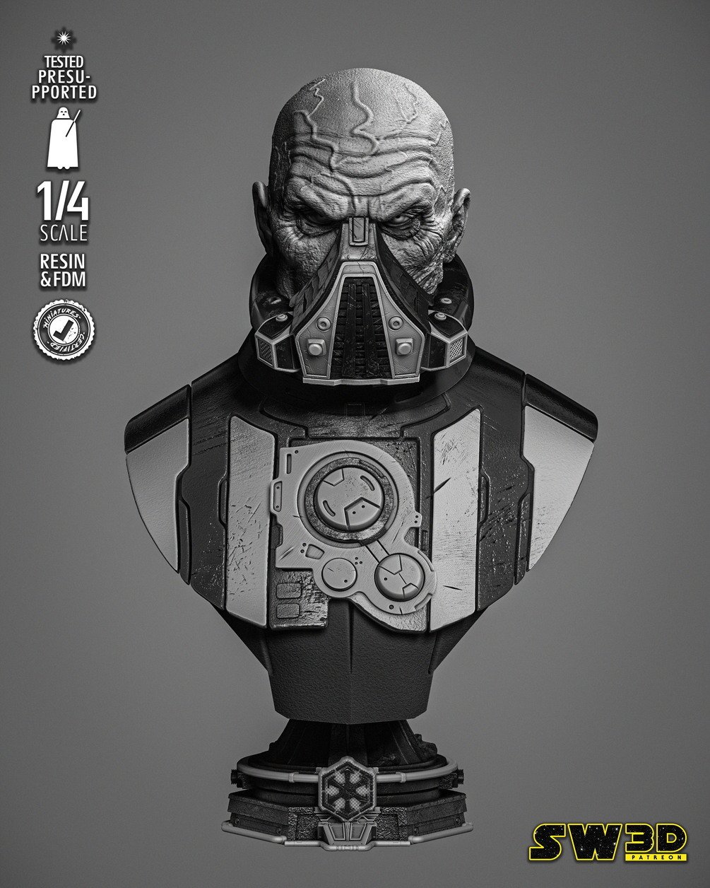 Darth Malgus Portrait Bust - Star Wars 3D Models - Tested and Ready for ...