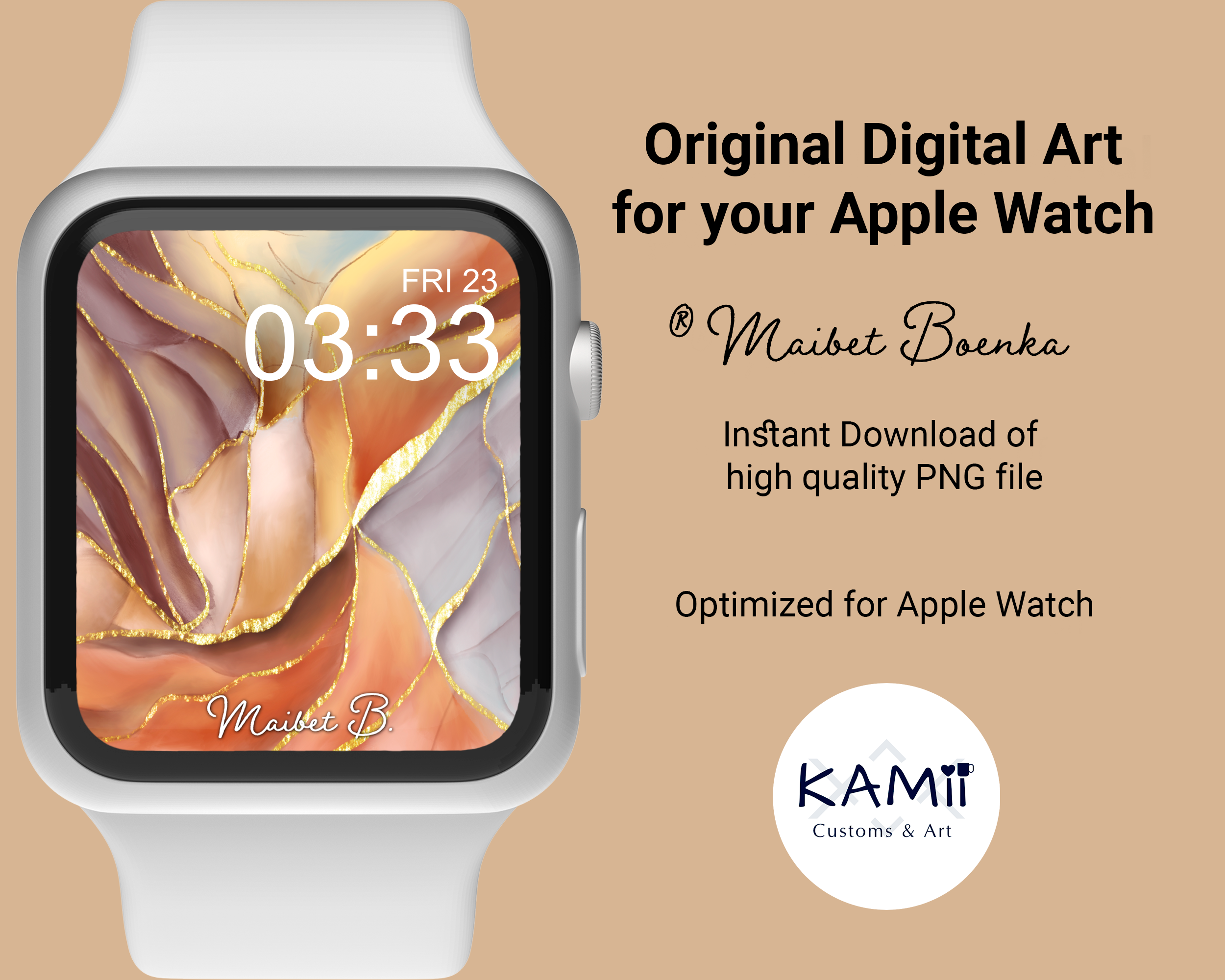 Abstract Desert Mountain Original Digital Art for your Apple Watch