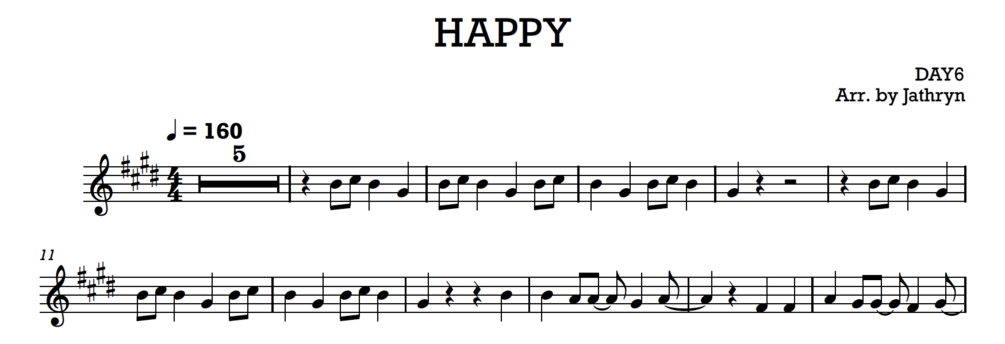 DAY6 - HAPPY | Flute Sheet Music