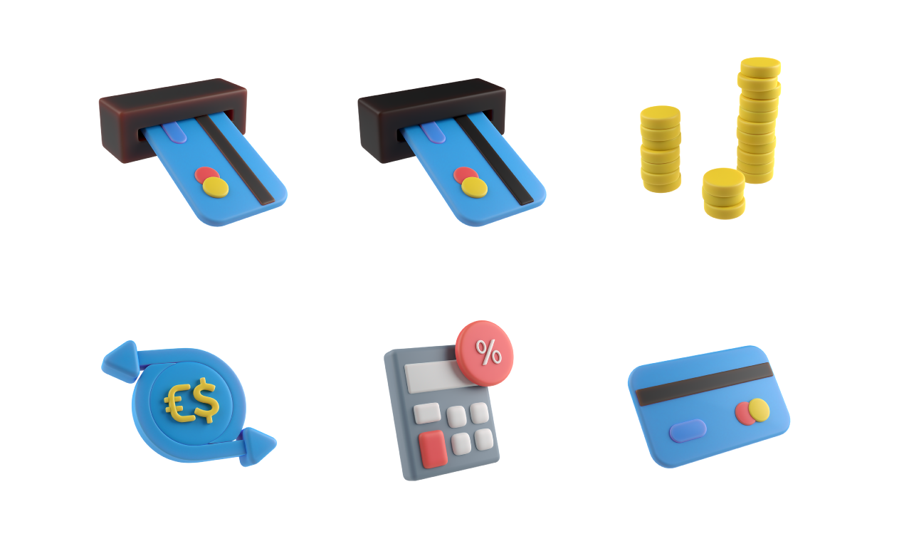 3D Finance Icons - 26 Vector Elements
