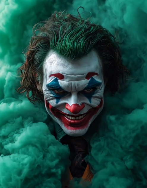 Chaos in Color – Dark Clown Digital Art - High Quality Video 4K