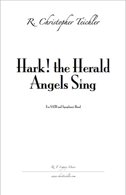 Hark! the Herald Angels Sing - SATB, Symphonic Band (Optional Organ)