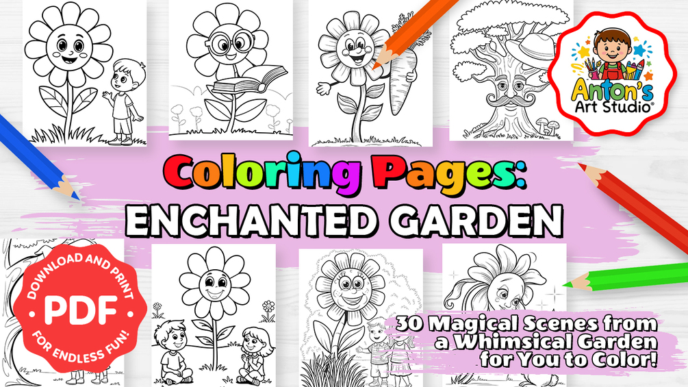 Coloring Pages: Enchanted Garden | 30 Magical Pages for Young Nature Lovers