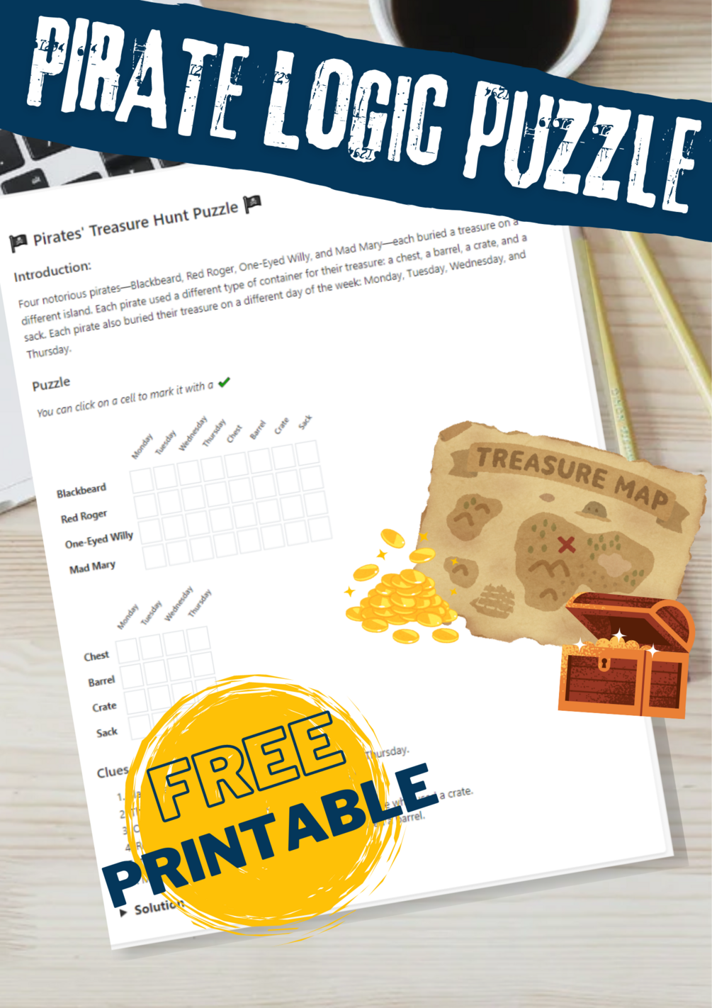 Pirates' Treasure Hunt Puzzle