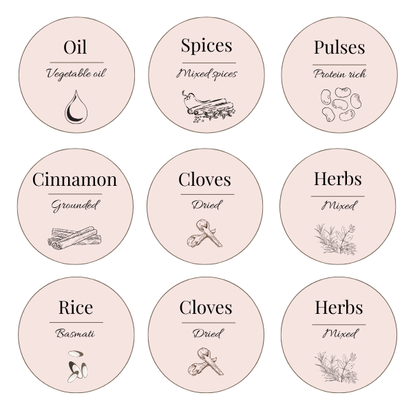 Peach Aesthetic Kitchen pantry labels/stickers