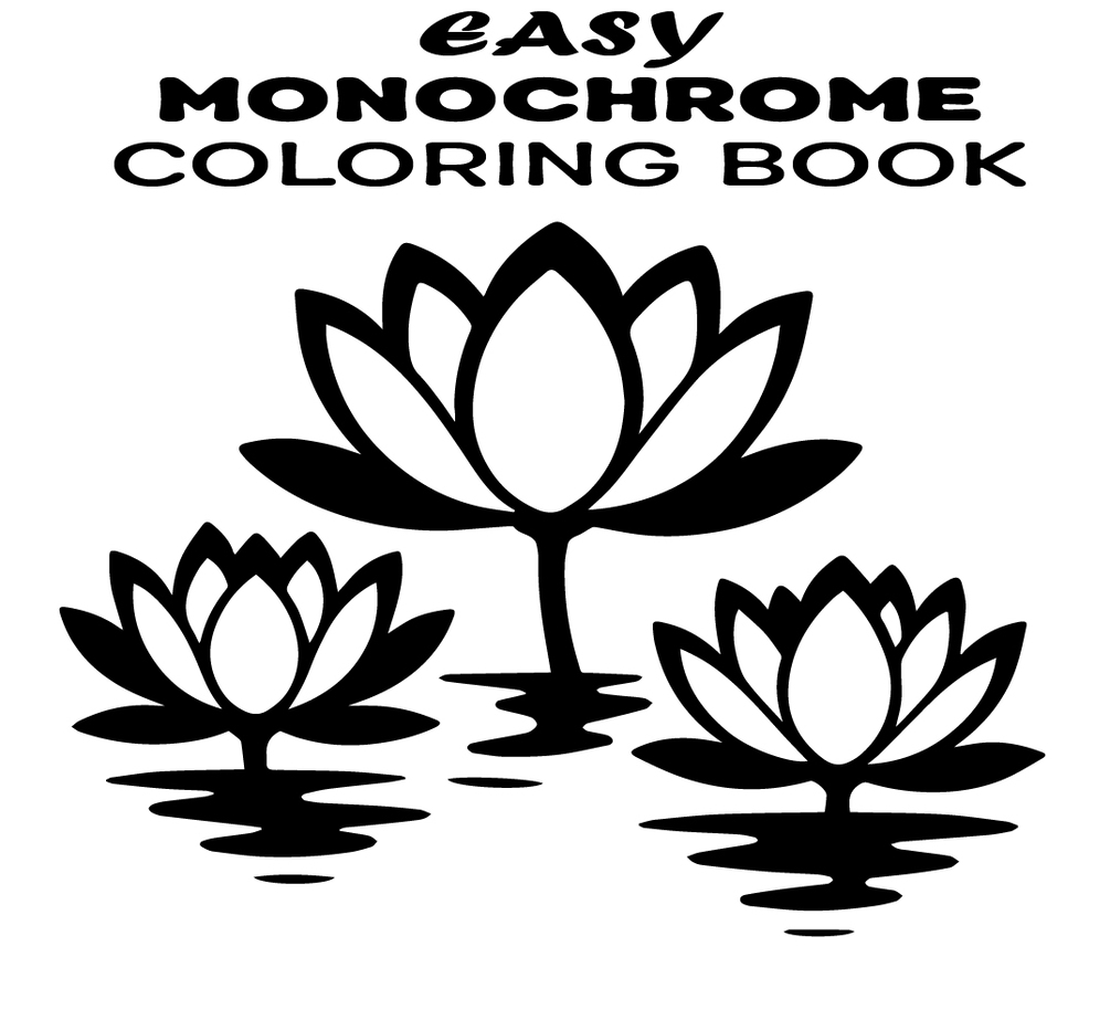 Easy Monochrome Coloring Book