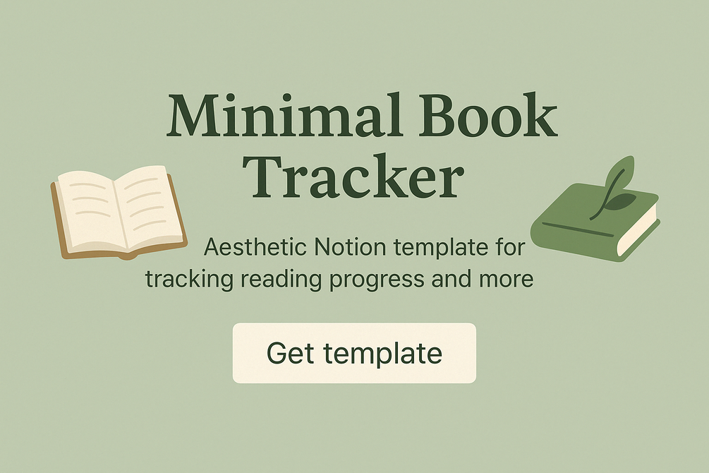 📚 Minimal Aesthetic Book Tracker (Notion Template)