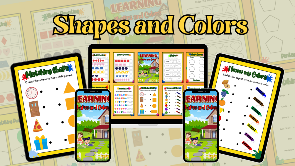 Colors and Shape Activity for Kids
