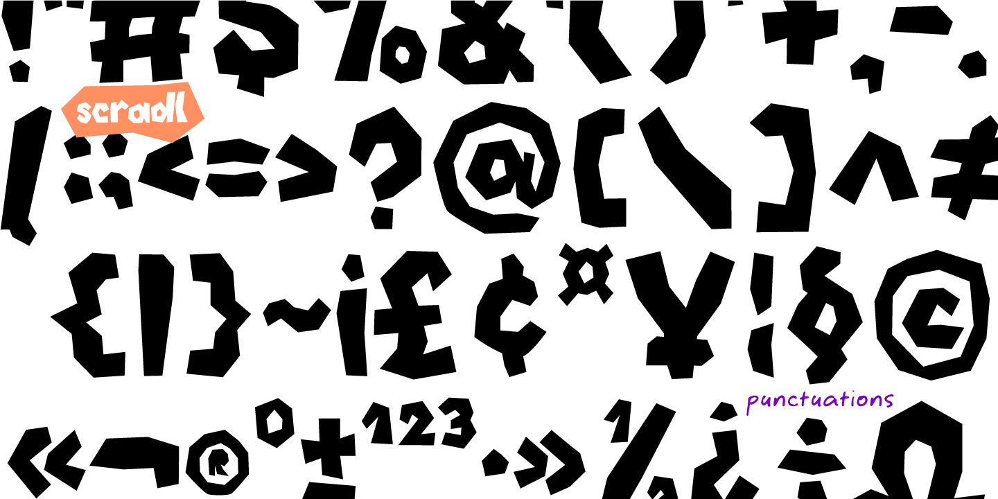 SCRADL. Layered Cutted Font Family.