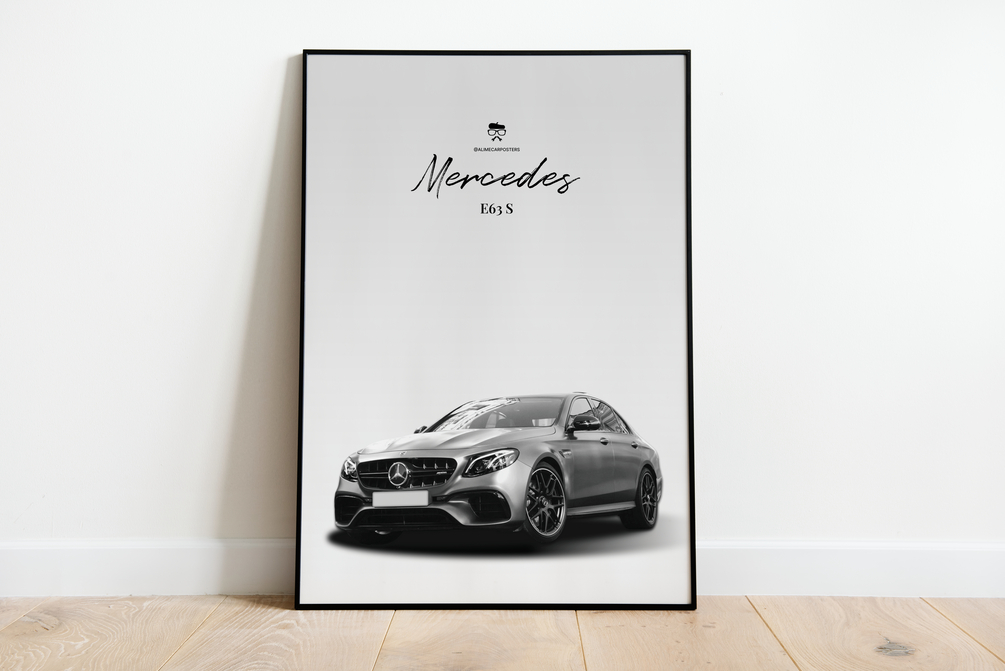 Mercedes E63 S Poster | Digital Download - Luxury Car Wall Art, Garage ...
