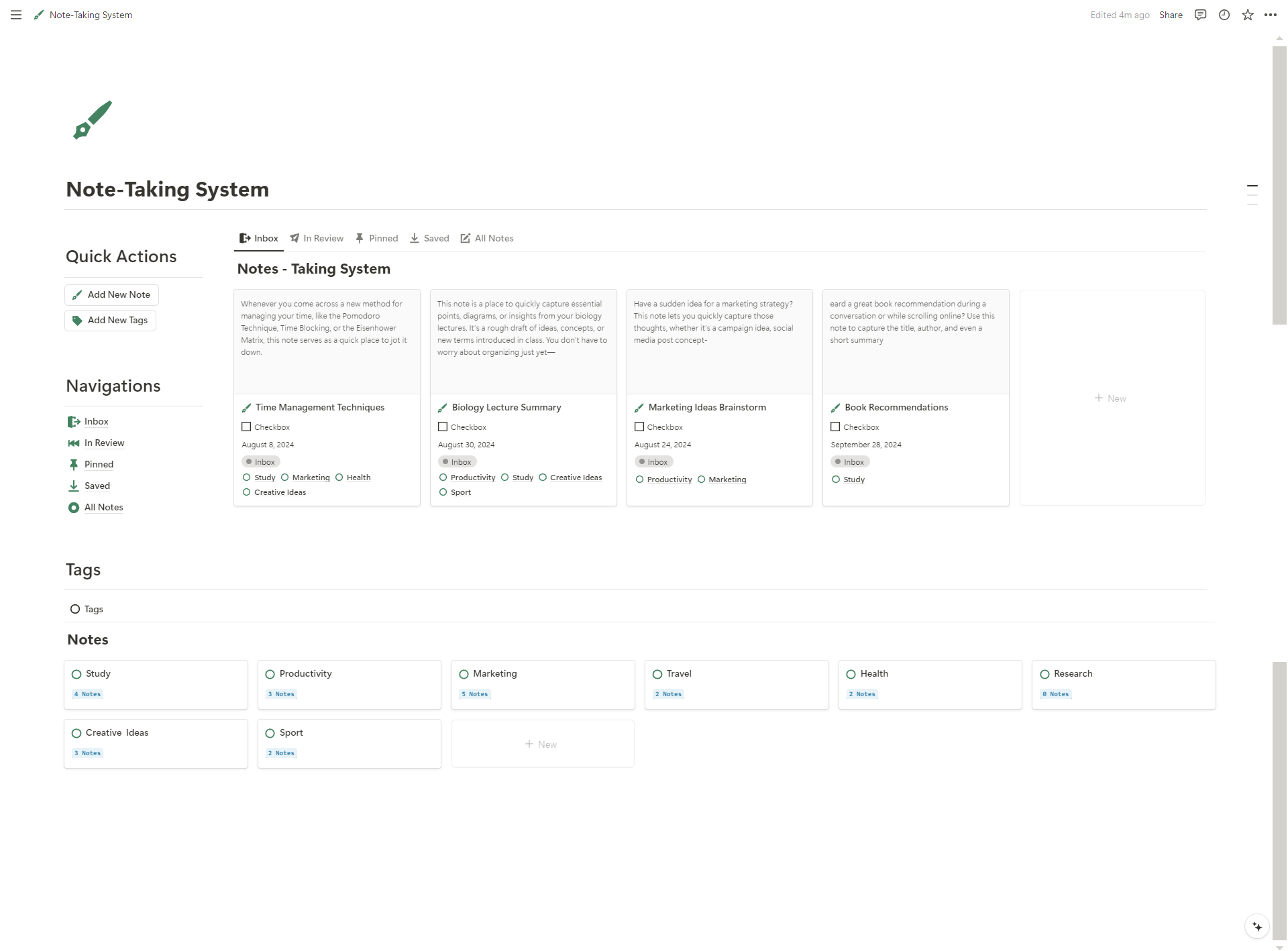 Free Notes Dashboard Take your note-taking to the next level - Hansel ...