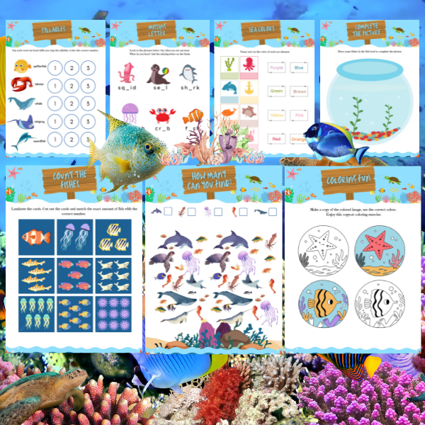 Under the Sea Activities Workbook – Printable Ocean-Themed Fun for Kids!