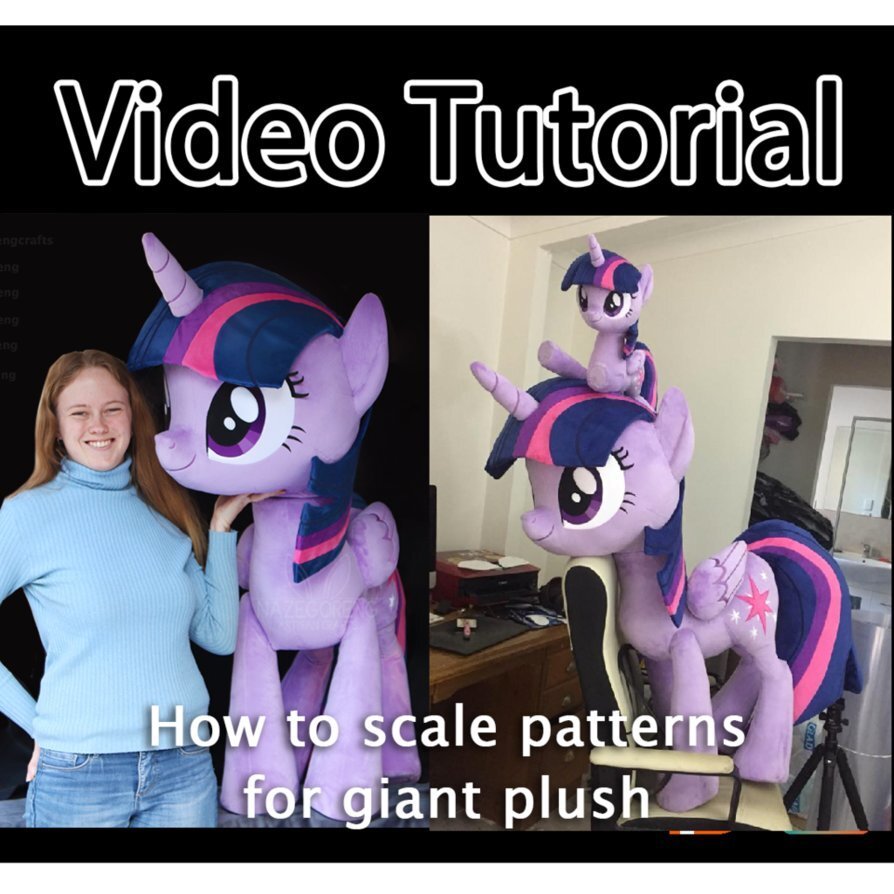 How to scale patterns for giant plush (video tutorial)