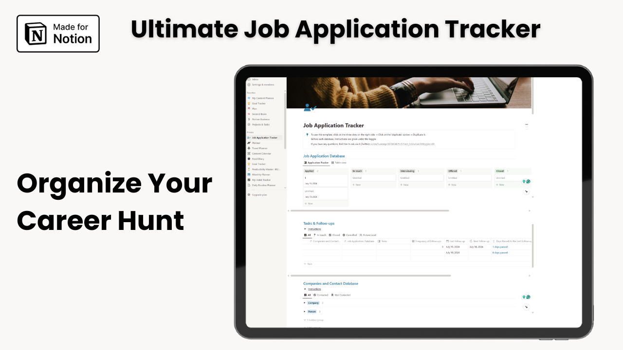 Free Job Application Tracker to Organize Your Career Hunt Journey ...