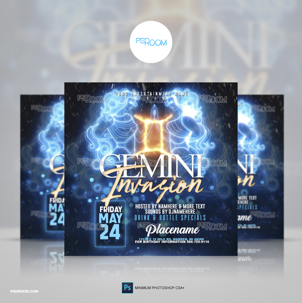 Gemini Invasion Flyer Template