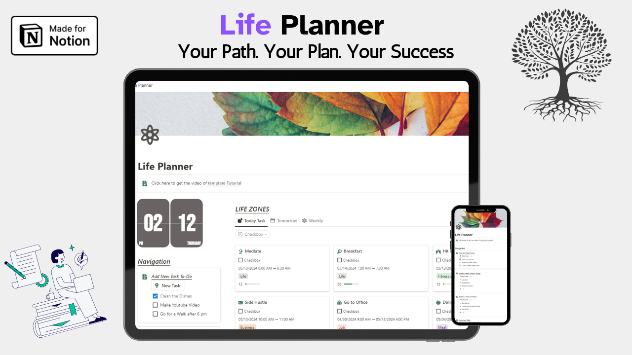 Free Aesthetic Life Planner - Hansel Sapkota