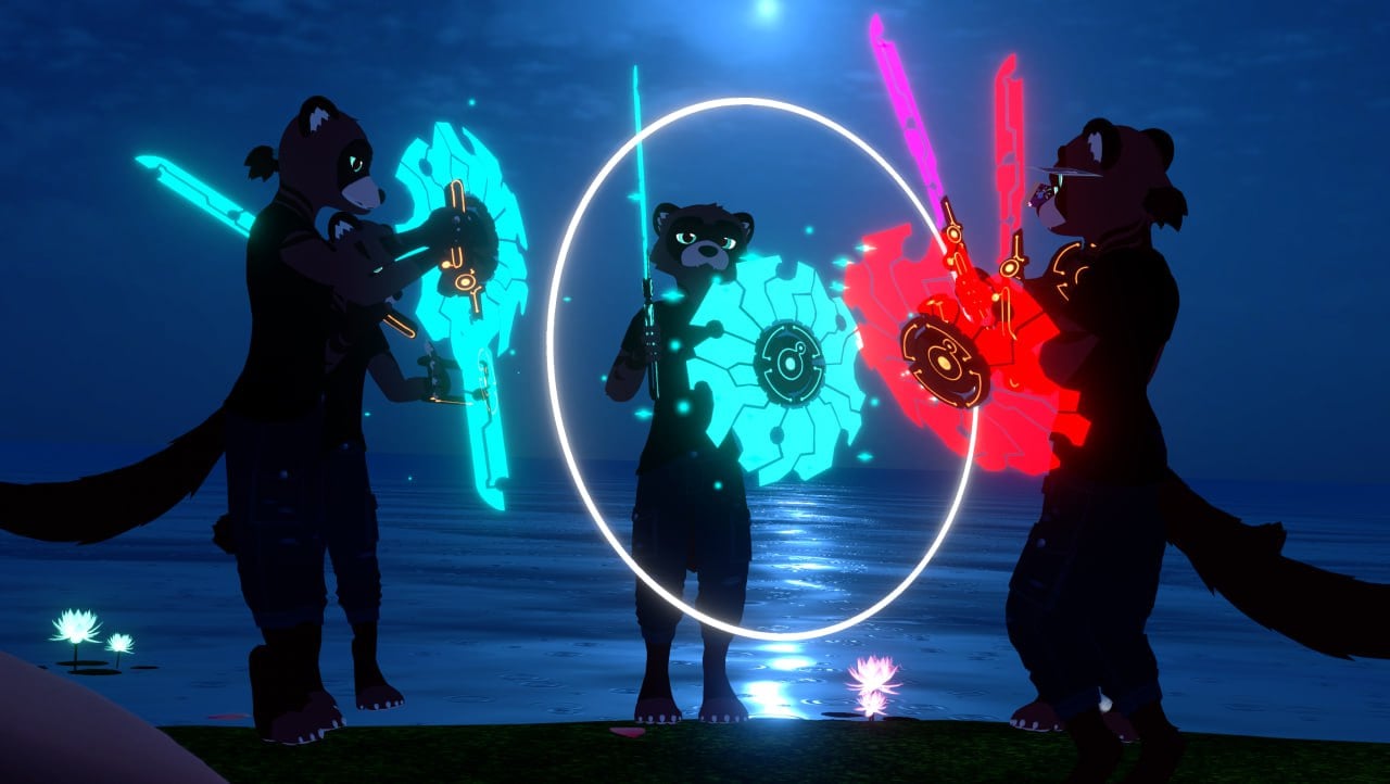 LF: Holo Weapons / Sword & Shield ~ {VRChat Avatar Asset} | RipperStore ...