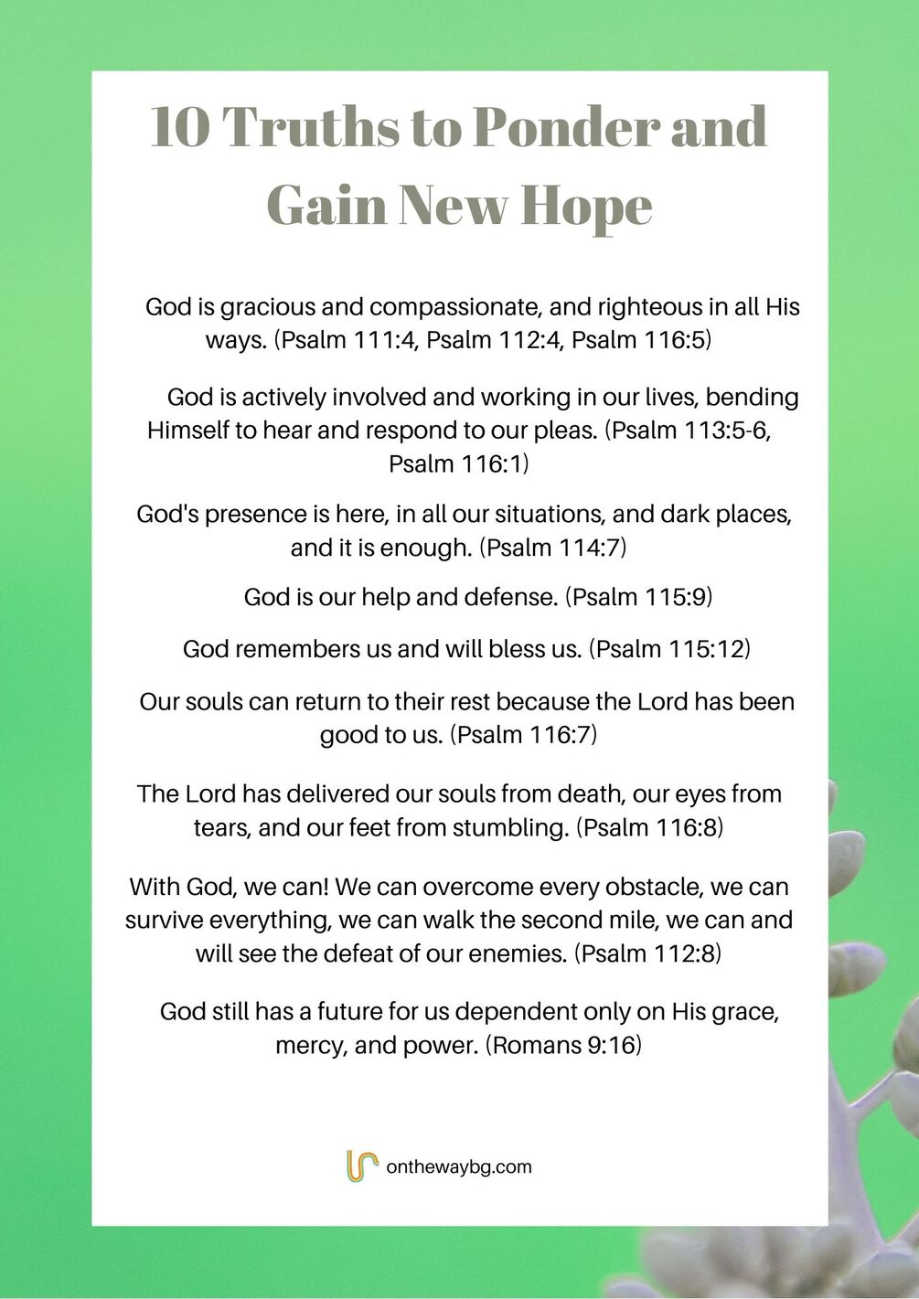 10 Truths to Ponder to Gain New Hope