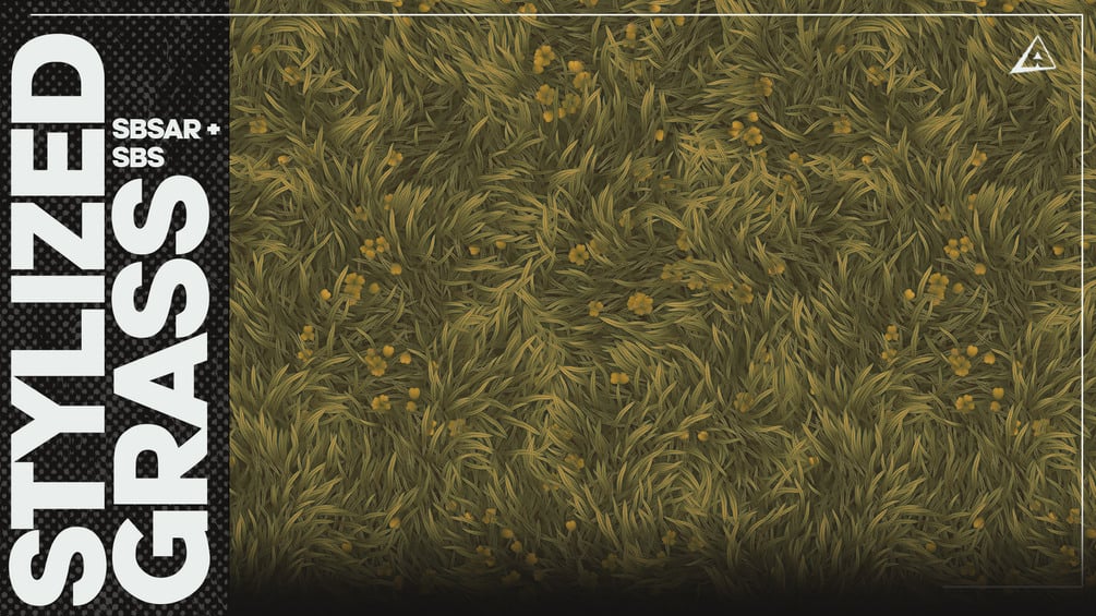 Stylized grass .SBS/.SBSAR file - Substance Designer