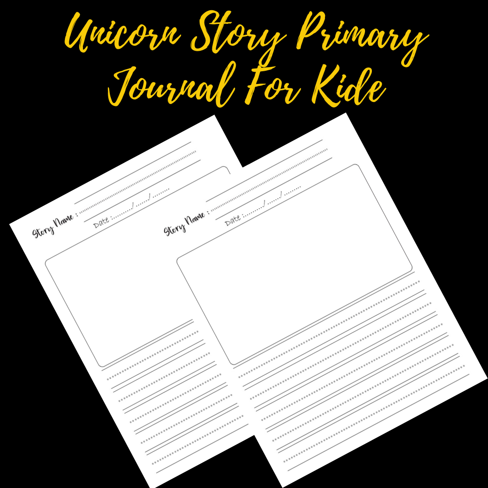 Unicorn Story Primary Journal For Kide